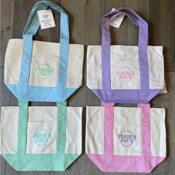 Trader Joe'S | Bags | Set Of 4 Trader Joes Limited Edition Pastel Mini ...